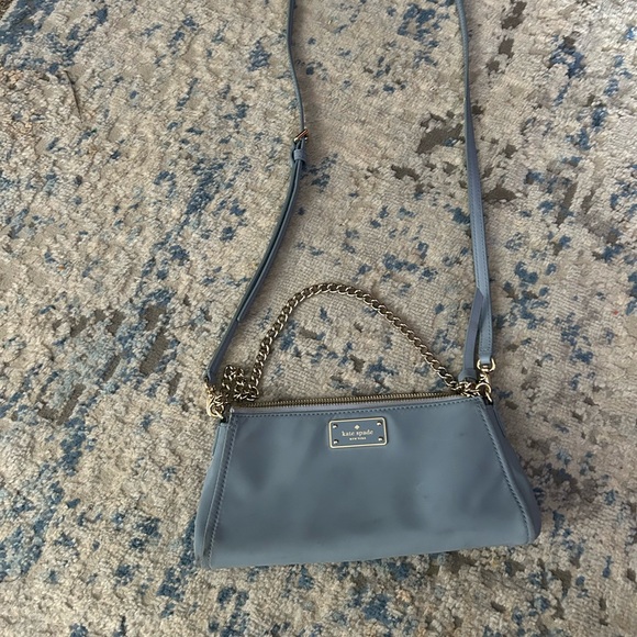 kate spade | Bags | Kate Spade Light Blue Crossbody Bag With Chain ...